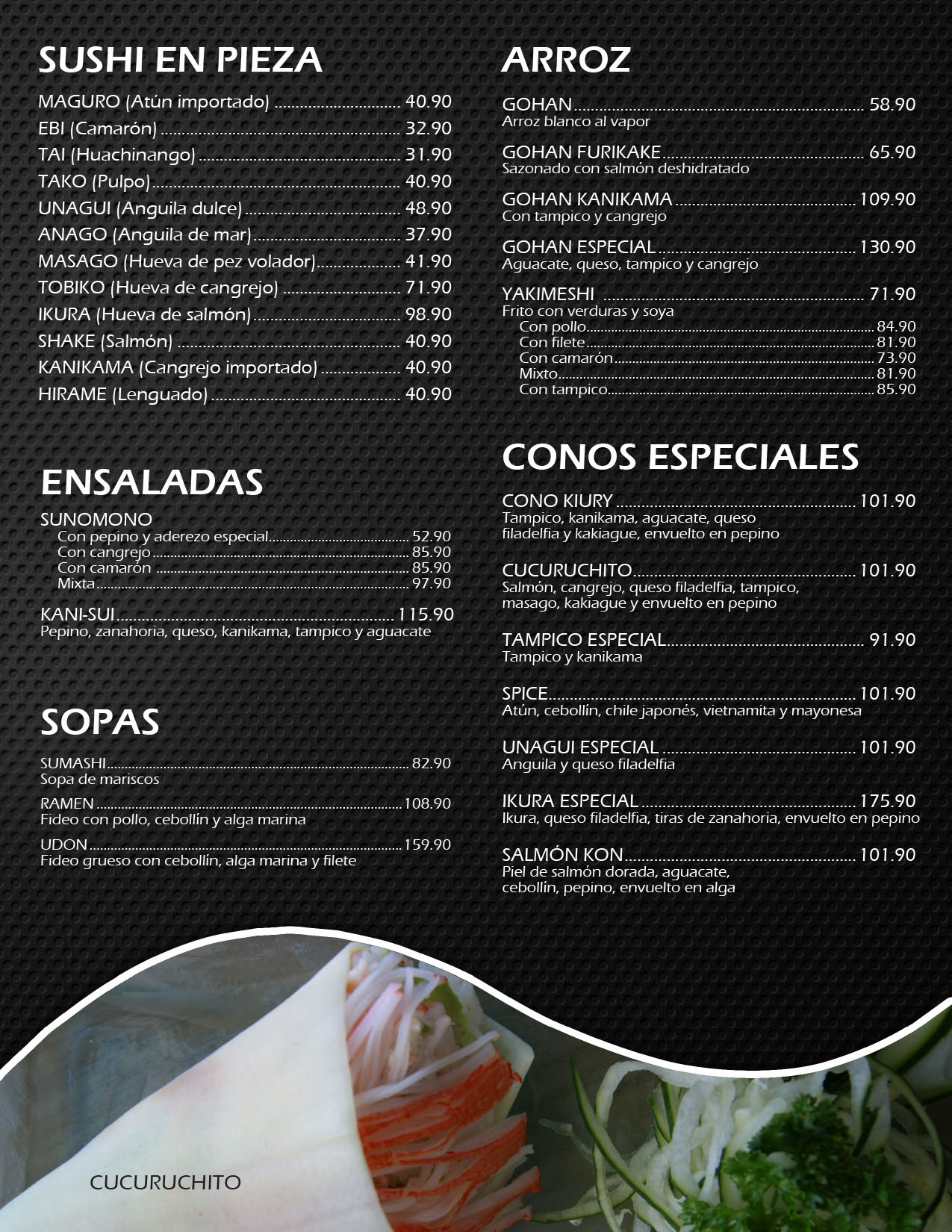 Menu AKARI a Domicilio